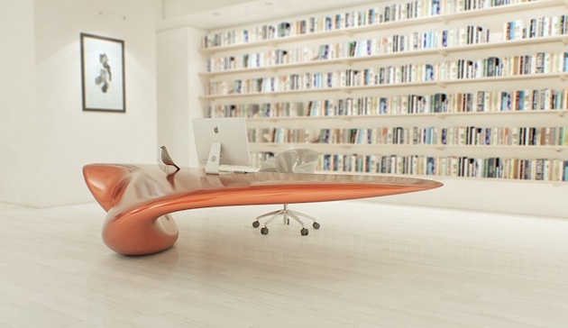 Дизайнерская офисная мебель Volna Table от компании Nüvist